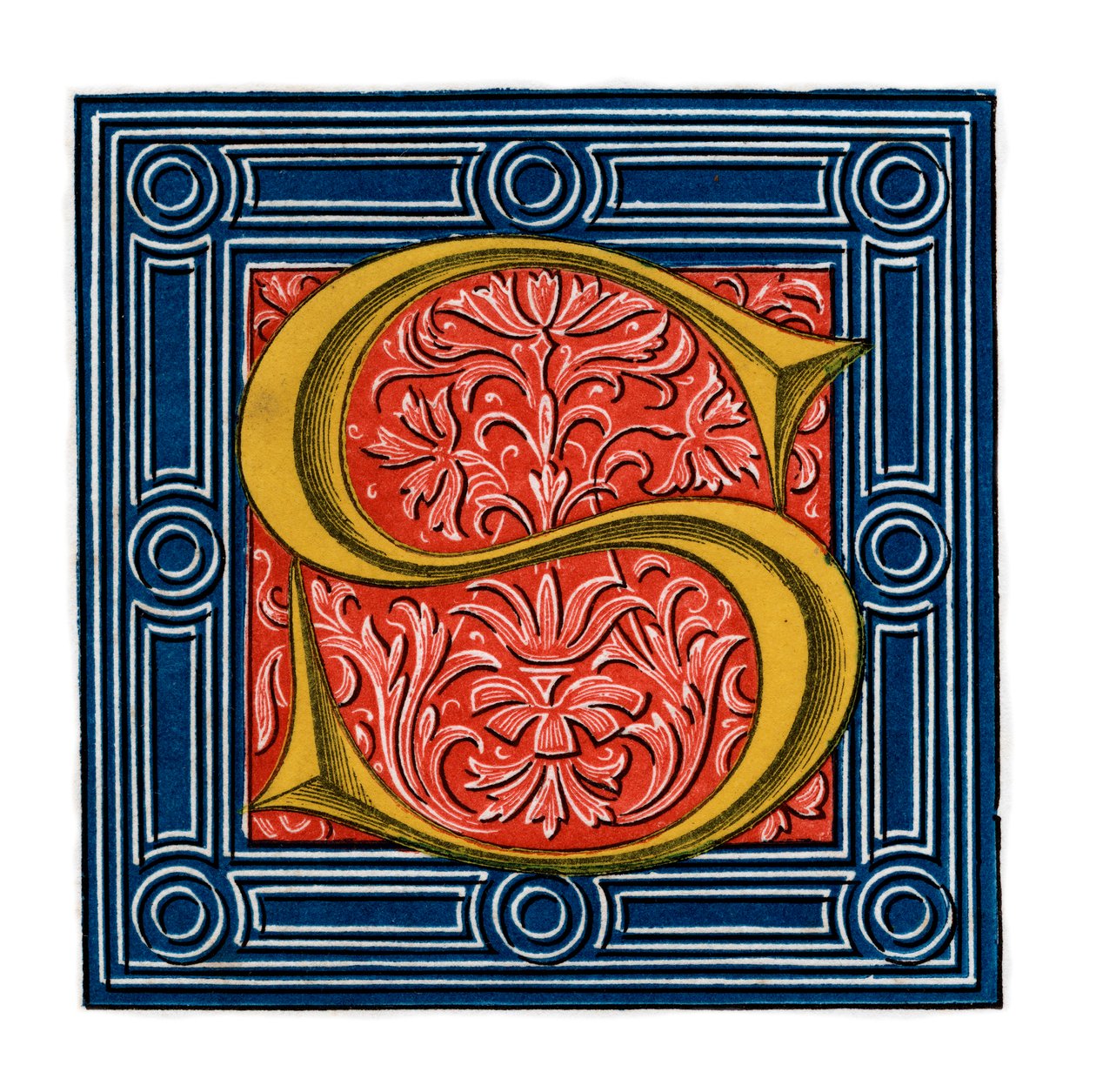 Initial letter S by Henry Shaw: Buy fine art print