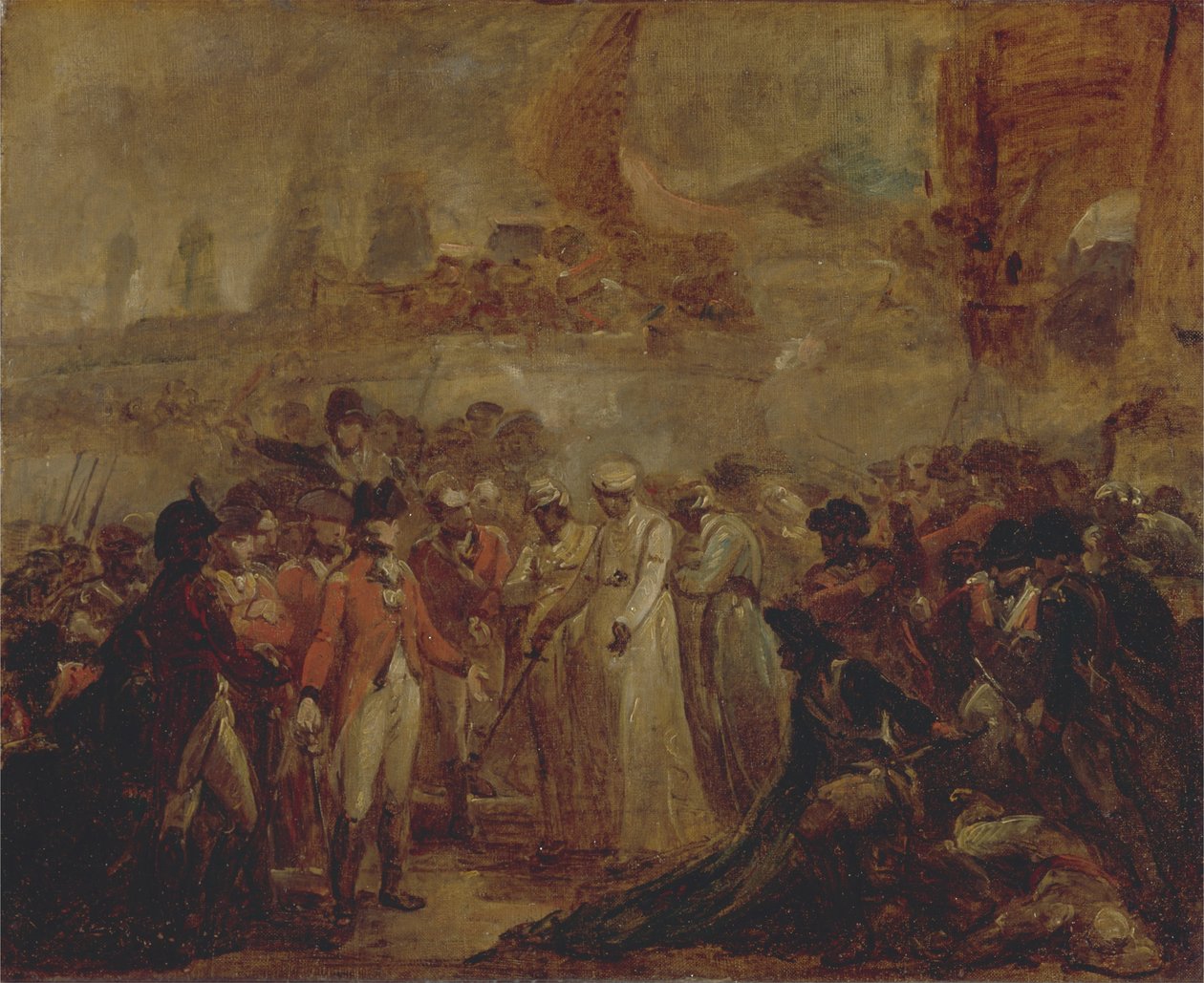 The Surrender of the Two Sons of Tipu Sahib, Sultan of Mysore, to Sir ...