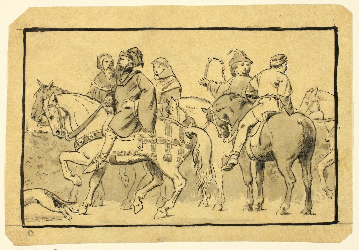 Canterbury Pilgrims by Henry Stacy Marks: Fine art print