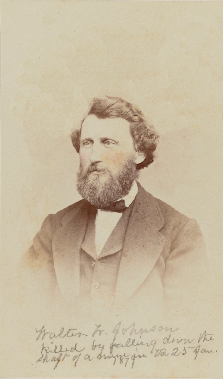 Carte-de-visite portrait of Walter W. Johnson by Henry Ulke