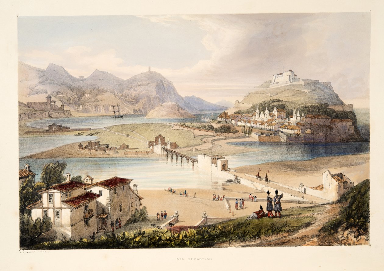 San Sebastian, from Sketches of scenery in the Basque provinces of ...