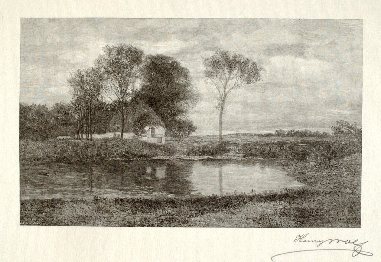 A Farm in Normandy by Henry Wolf: Premium art reproduction