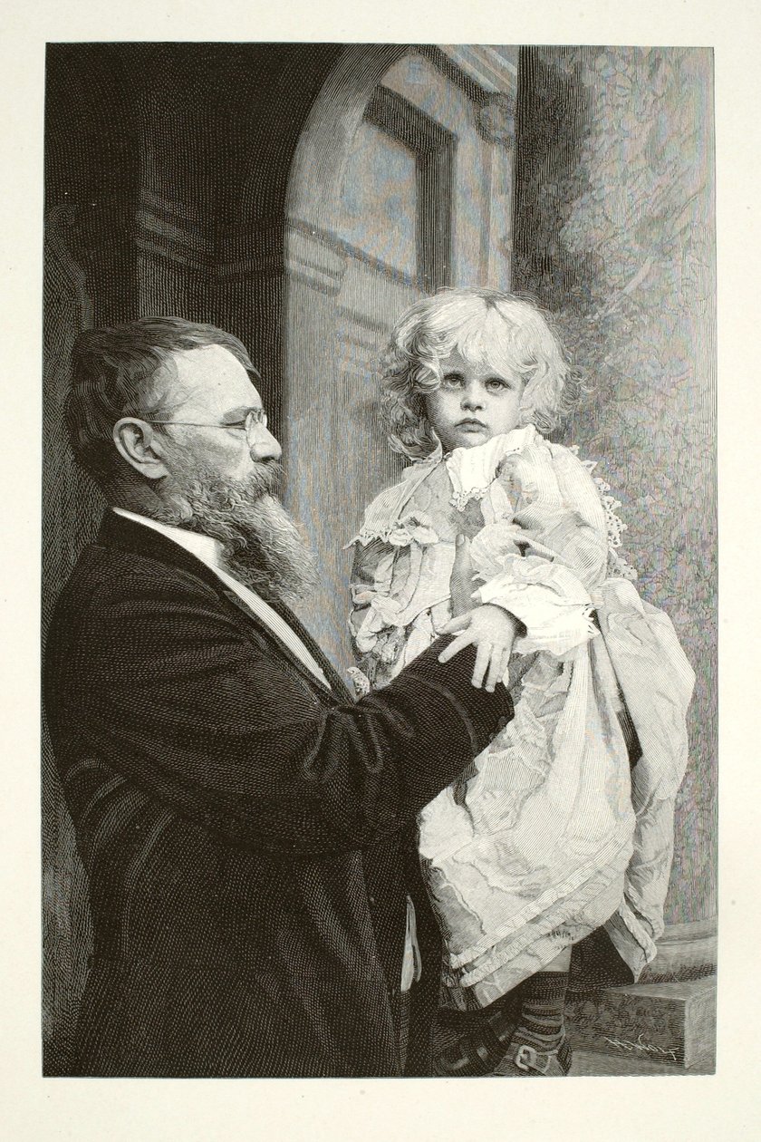 Lenbach and His Child by Henry Wolf: Buy fine art prints