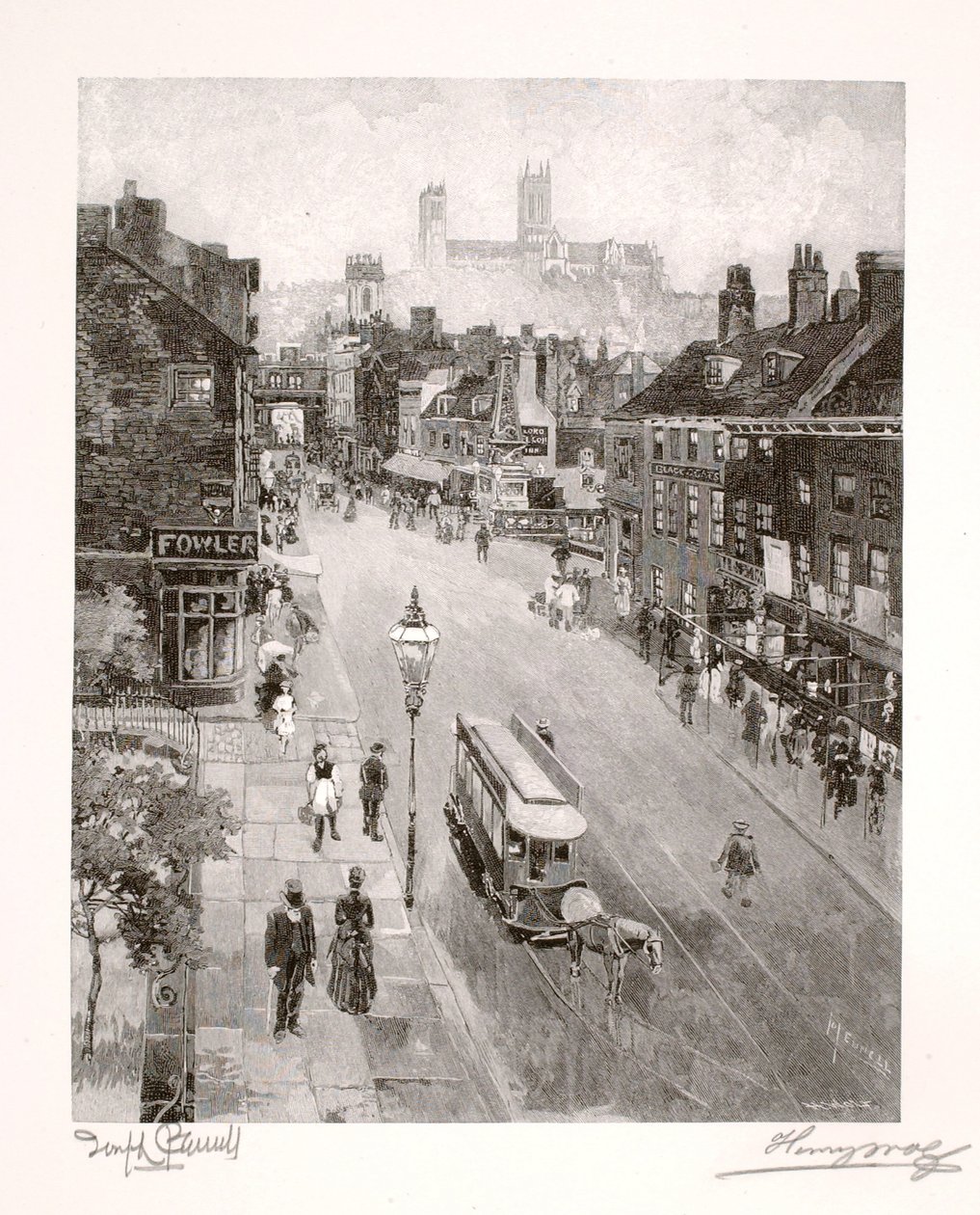 The Cathedral from High Street by Henry Wolf