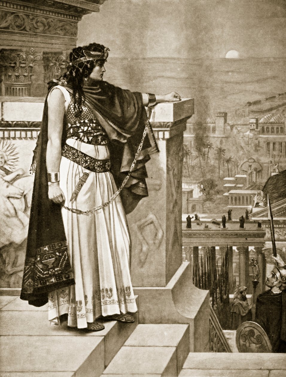 Zenobia's last look upon Palmyra, illustration from 'Hutchinson's ...