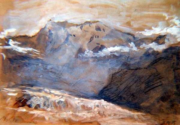 Monte Rosa by Hercules Brabazon Brabazon: Fine art print