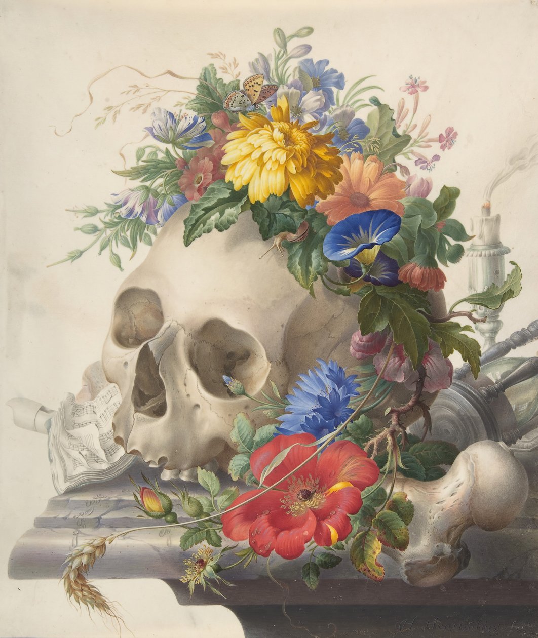 Vanitas Still Life by Herman Henstenburgh: Fine art print