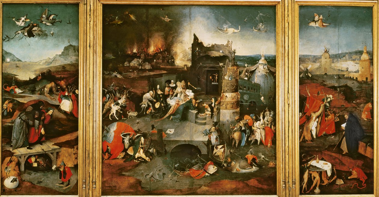 Hieronymus Bosch Temptation The Temptation Of St Anthony, A Triptych