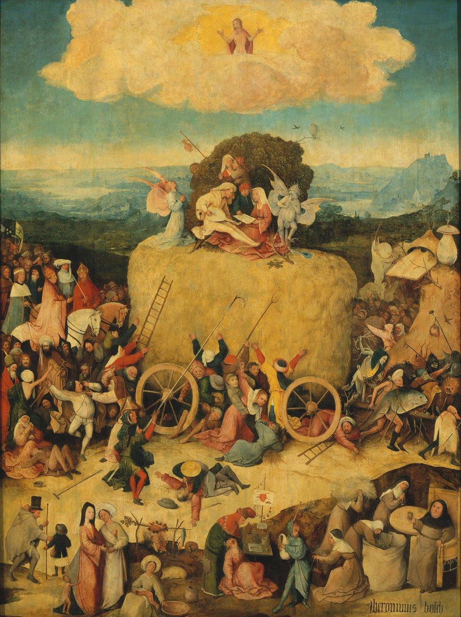 The Haywain Triptych (Central panel) by Hieronymus Bosch