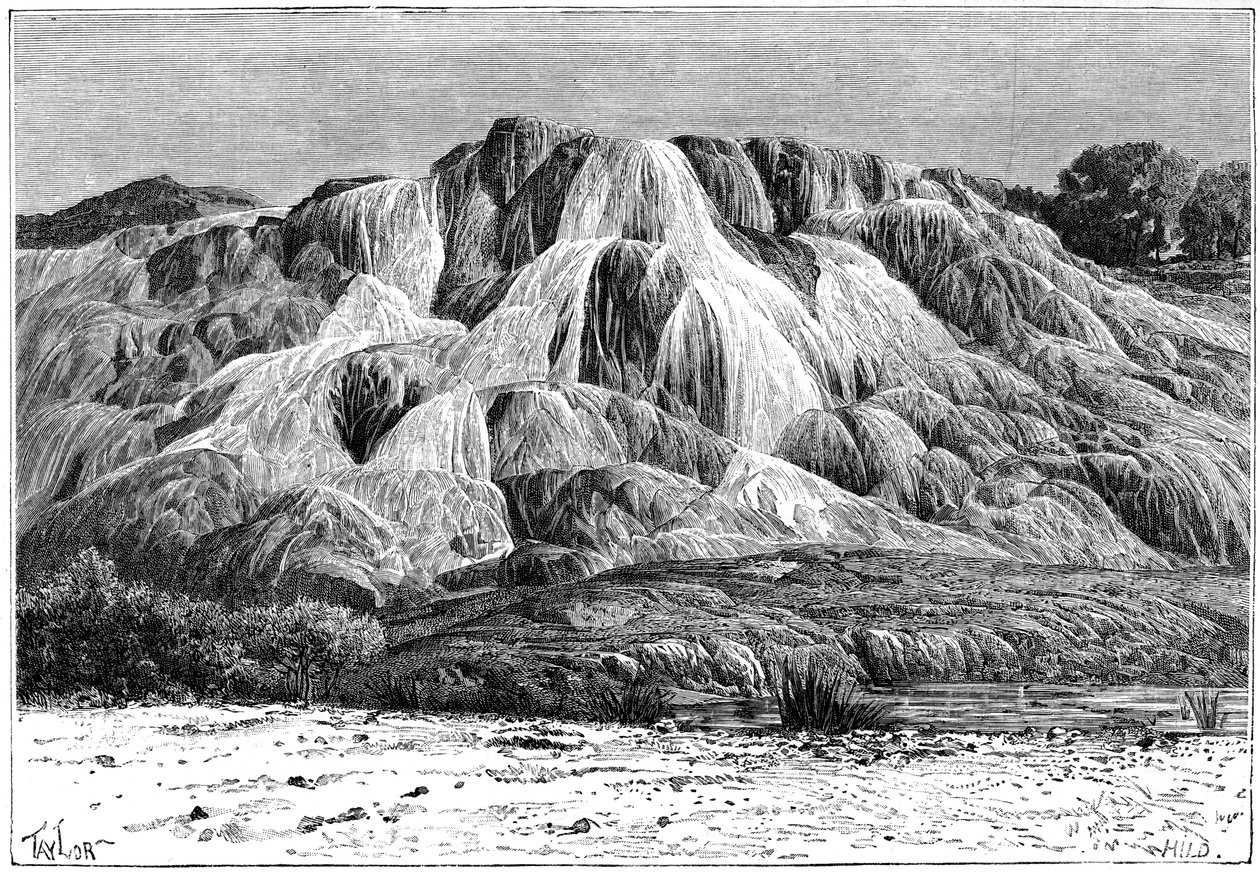 Petrified Cascade of Hammam el Meskoutine, Algeria, c1890