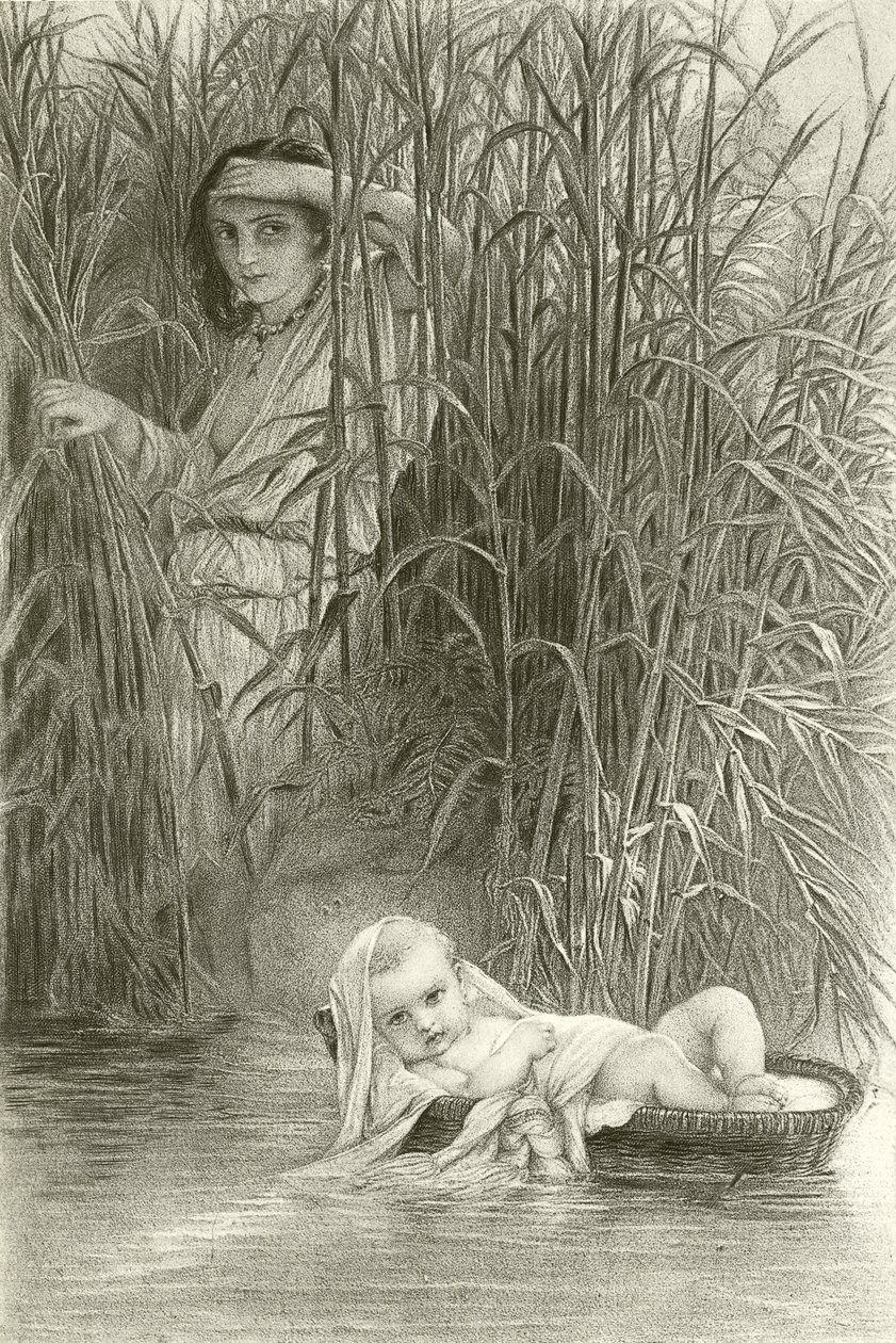 Moses in the bulrushes by Hippolyte Delaroche