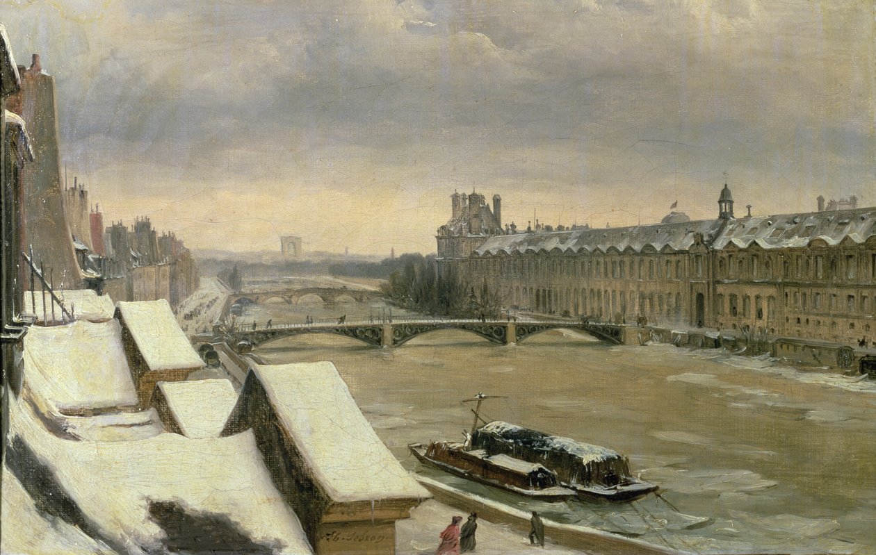 View of the Louvre in Winter