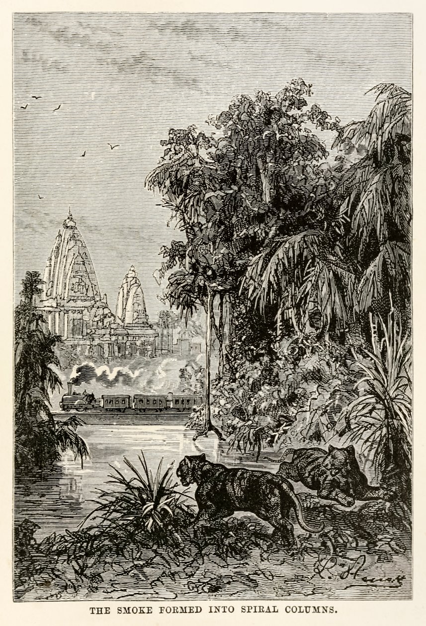 The smoke formed into spiral columns, from Around the World in Eighty ...