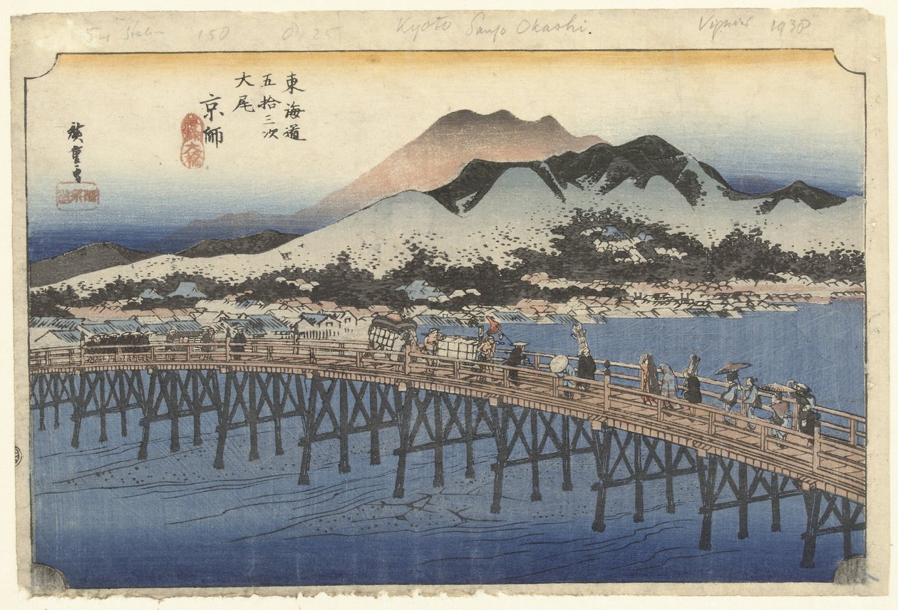 Kyoto, the Great Bridge at Sanjo (series title: The 53 Stations of the ...
