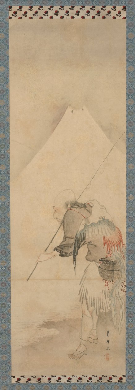 The fisherman Hakuryo and Mount Fuji, Edo period, 1770-1820