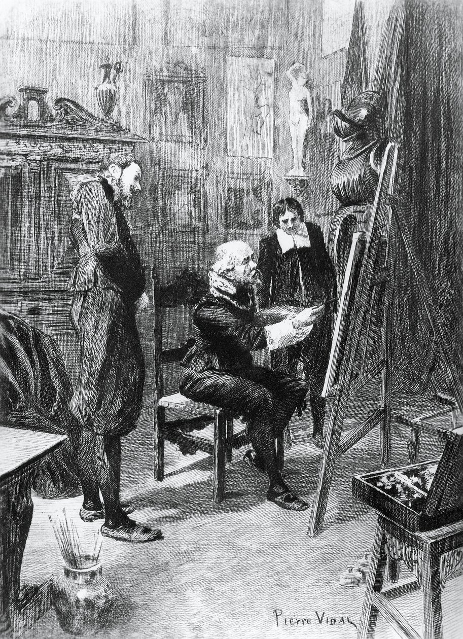 Illustration for Unknown Masterpiece, short story by Honore de Balzac ...