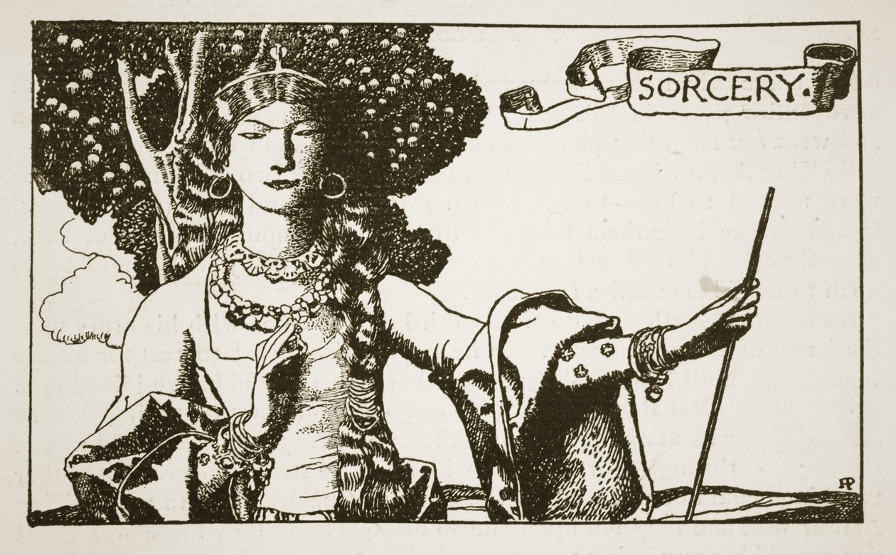 Sorcery, illustration from 'The Story of King Arthur and his Knights', 1903