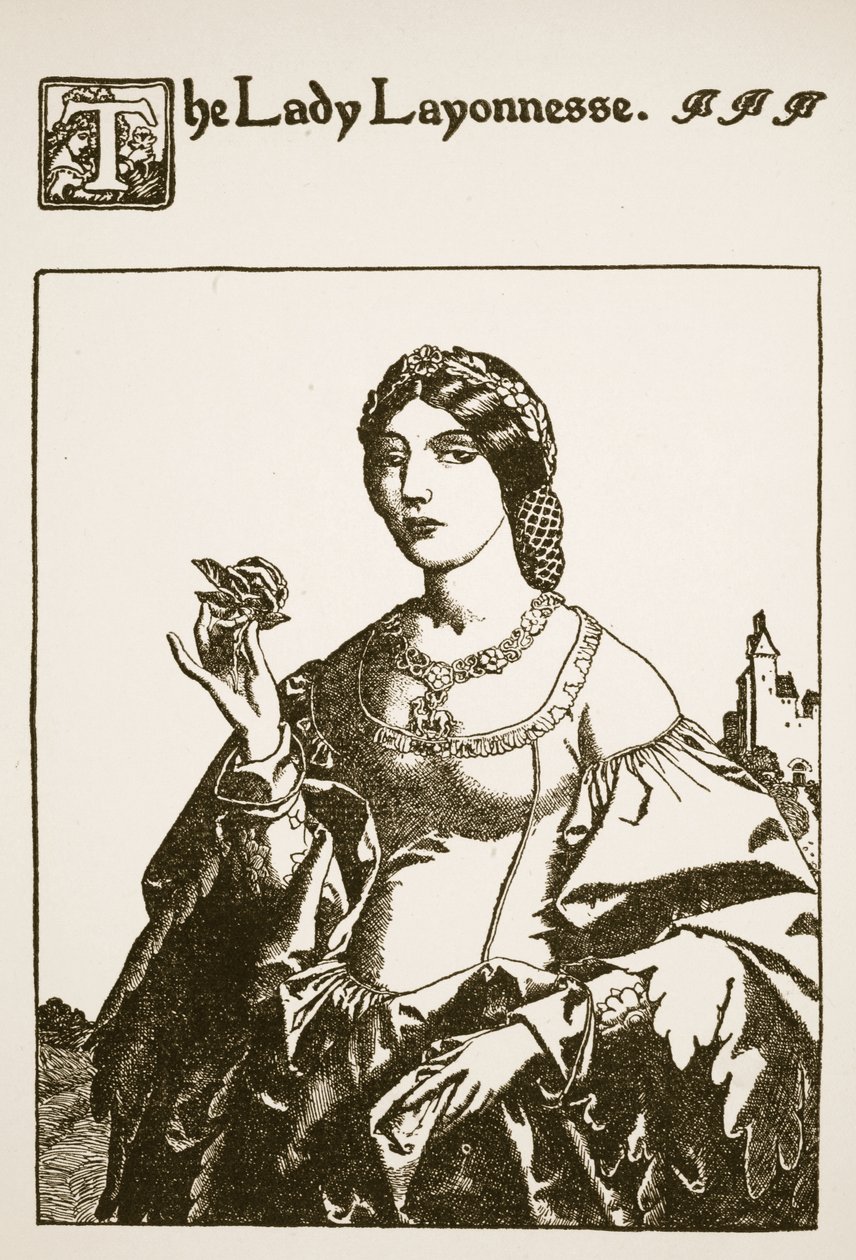 The Lady Layonnesse, illustration from 'The Story of Sir Launcelot and ...