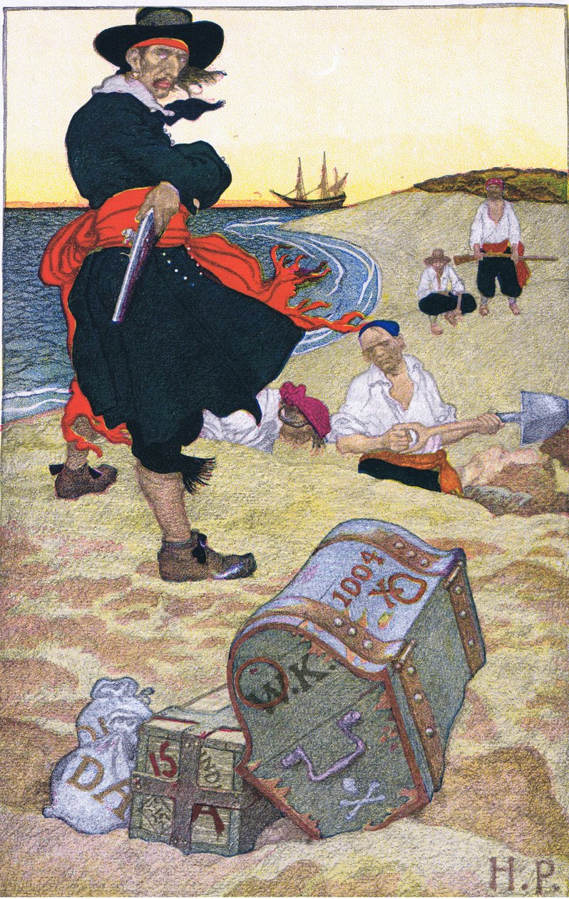 Buried treasure by Howard Pyle: Buy fine art print