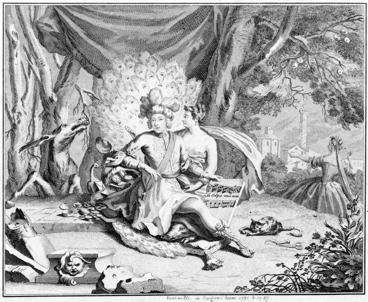 Satire on a Castrato Singer by Hubert Francois Gravelot