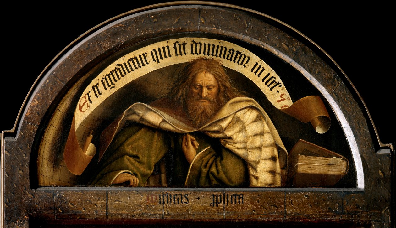 The Prophet Micah, from the exterior of the right wing of the Ghent ...