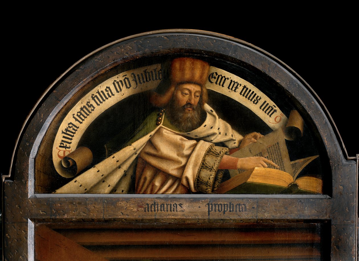 The Prophet Zacharias, from the exterior of the left wing of the Ghent ...