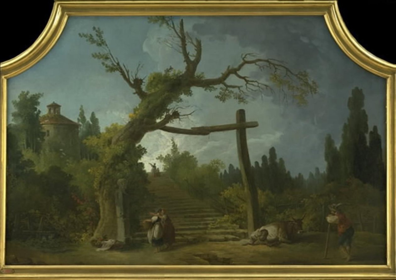 Decorative Landscape by Hubert Robert: Buy fine art print