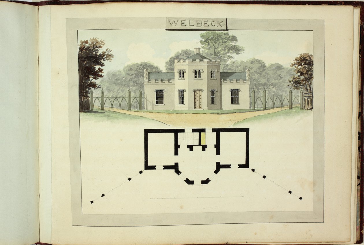 Red Book: Welbeck by Humphry Repton: Buy fine art print