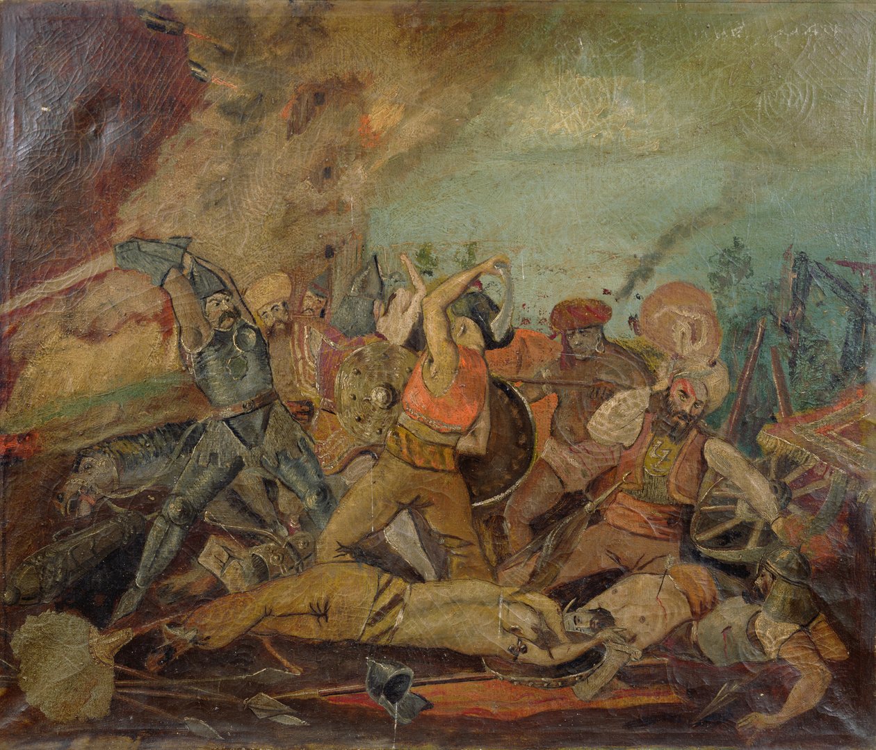 Ottoman and Hungarian Soldiers Fighting in the Seventeenth Century