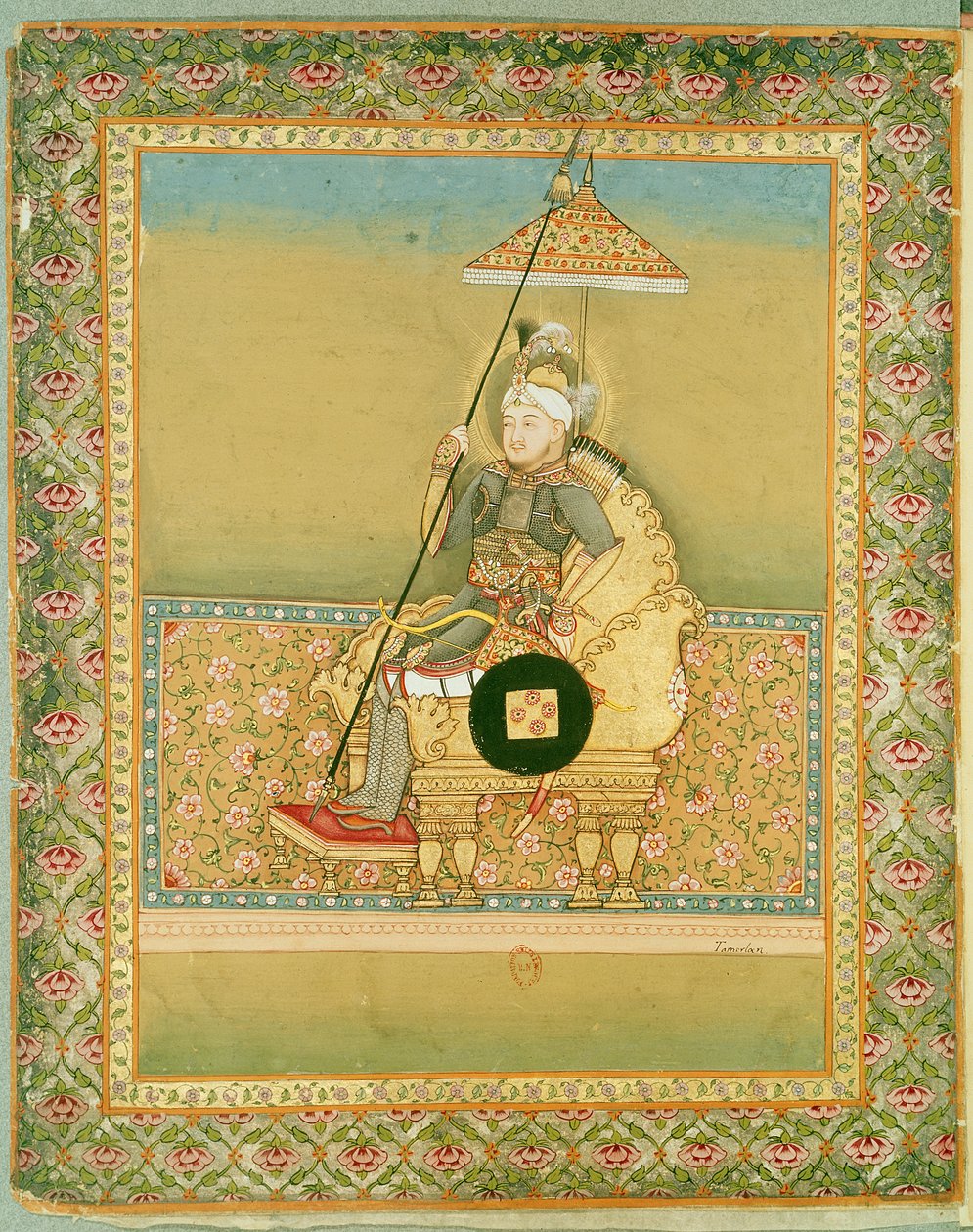 Tamerlane (1336-1404) from an Album of Portraits of Moghul Emperors, 1774