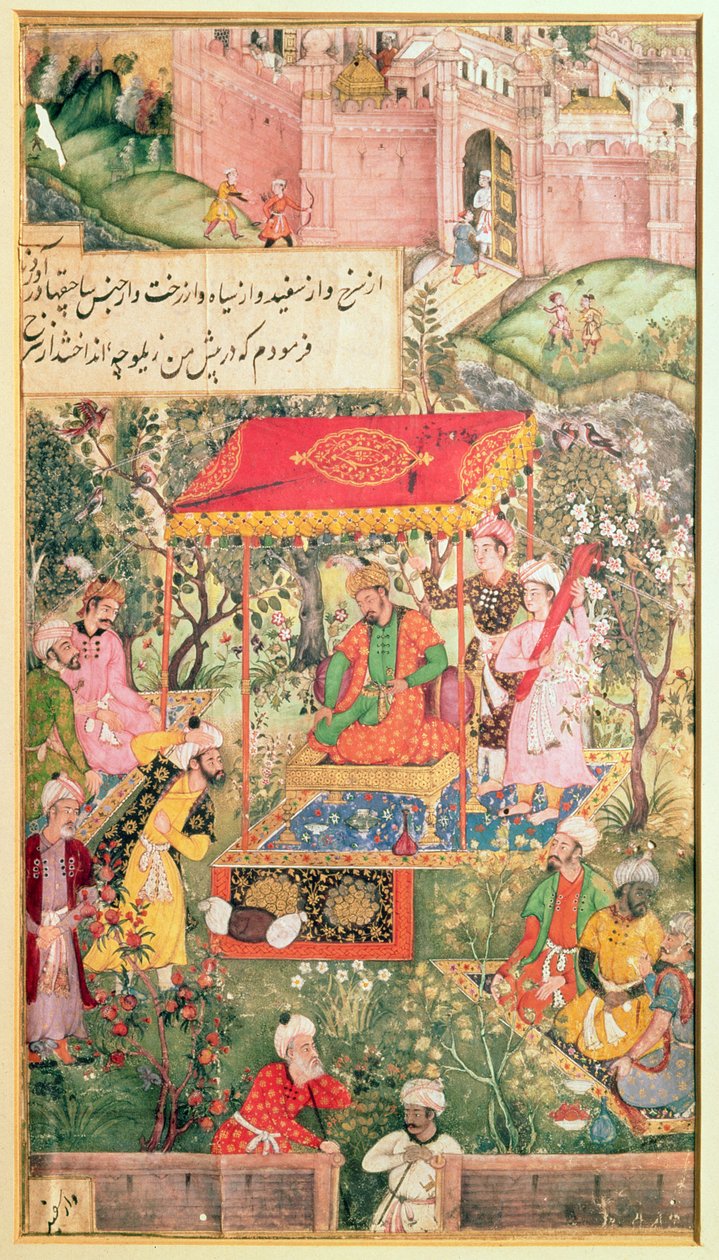The Mogul Emperor Babur receives the envoys Uzbeg and Rauput in the ...
