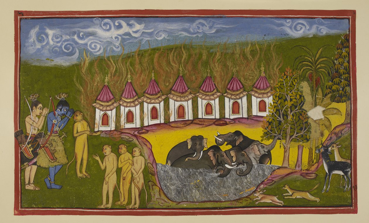 Sugriva has been defeated and reproaches Rama for not helping him, but ...