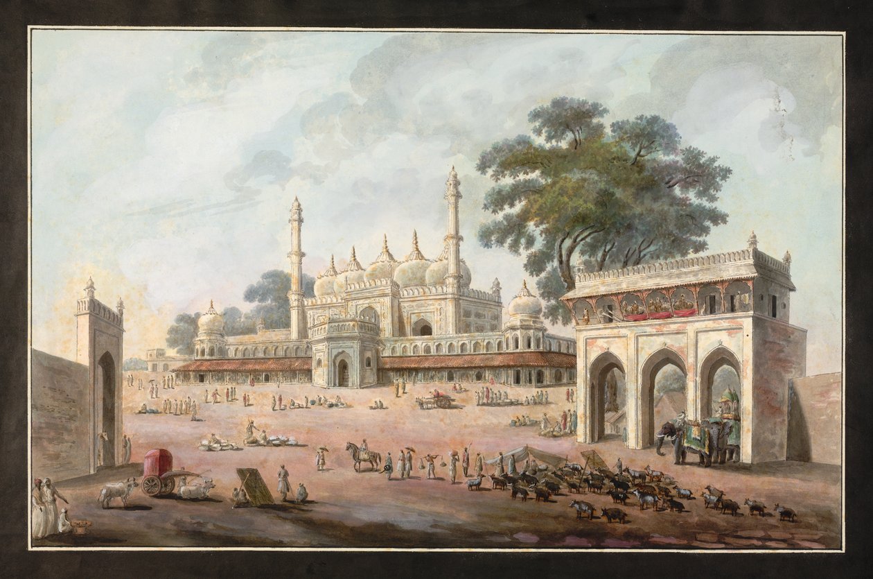 Chandi Chauk and Munny Begum's Mosque, Murshidabad, c.1795