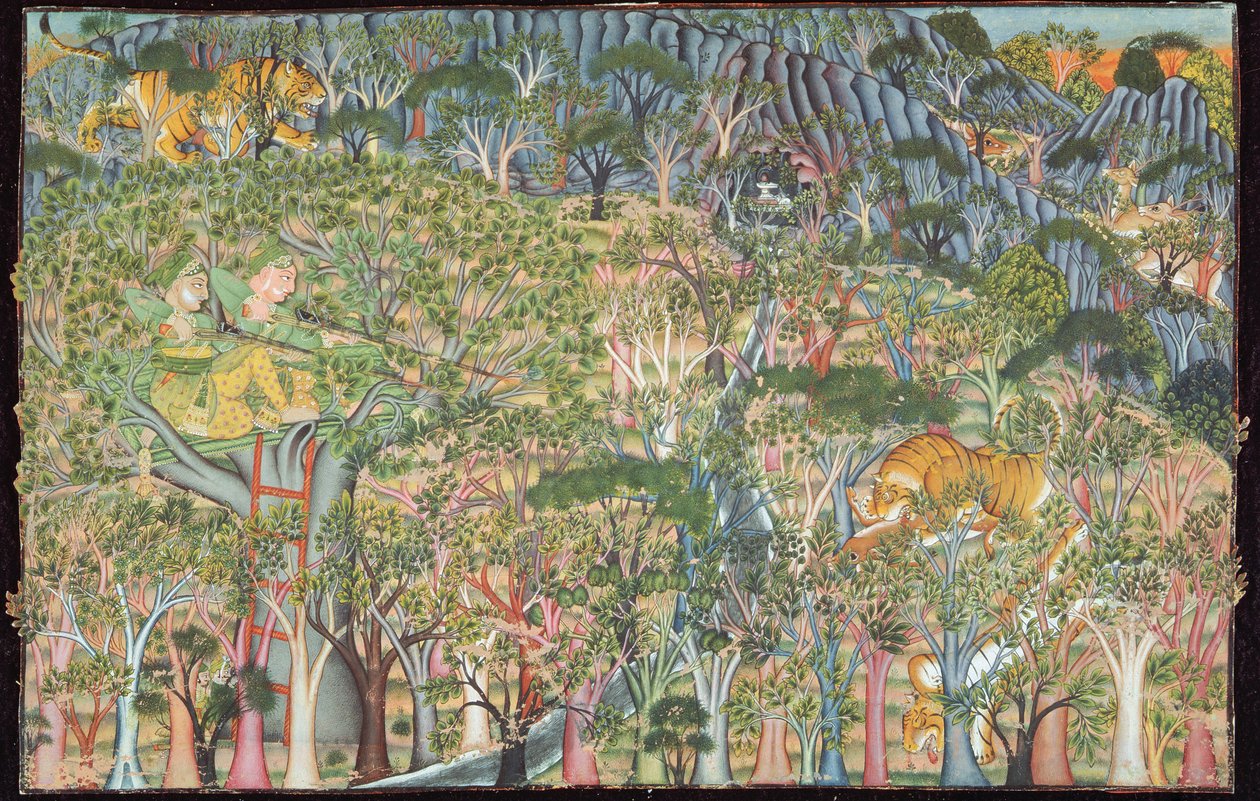 Umed Singh and Zalim Singh Shoot a Tiger by Indian School