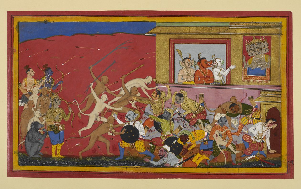 Kumbha and Nikumbha Battle Monkeys; Demons Report to Ravana