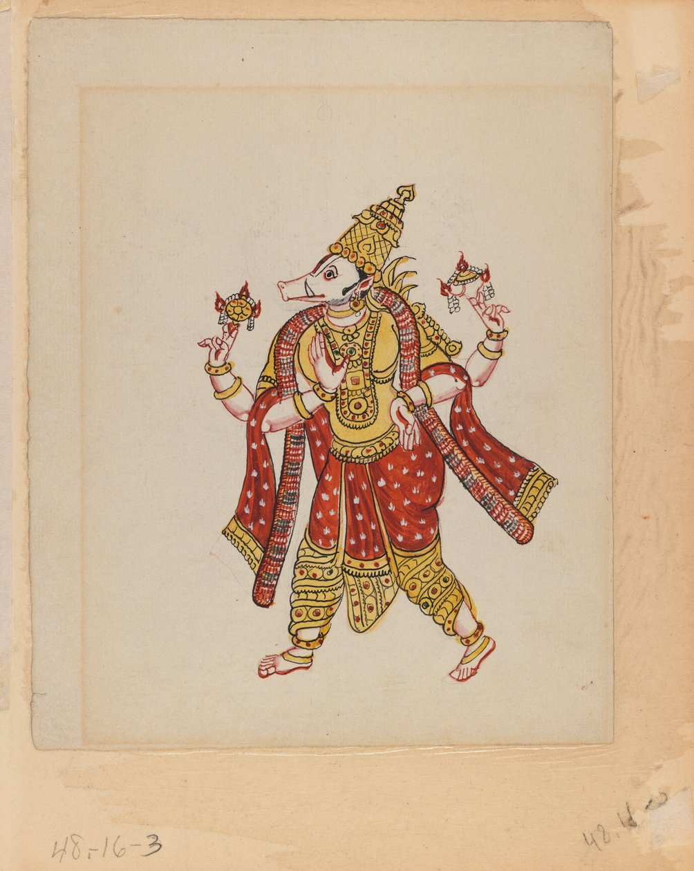 One of a set of nine images showing Indians in different professions