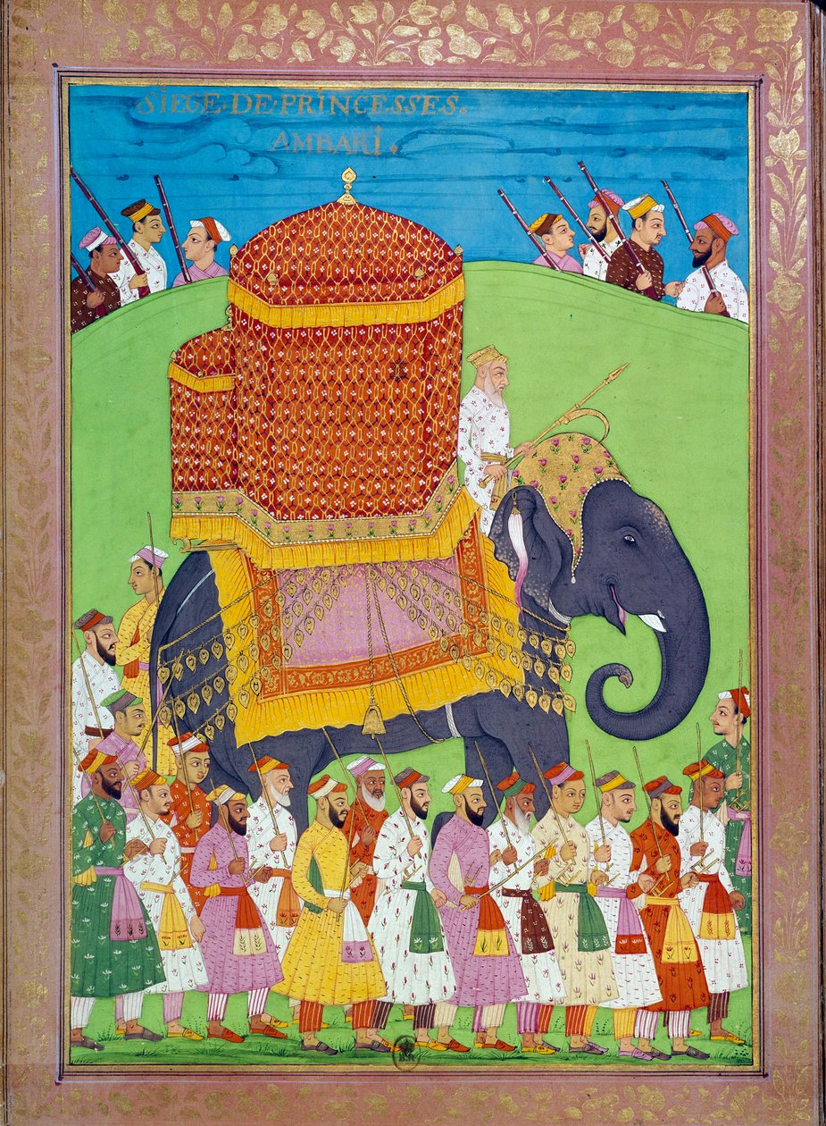 Princess Palanquin on an Elephant at the Court of Shah Alem