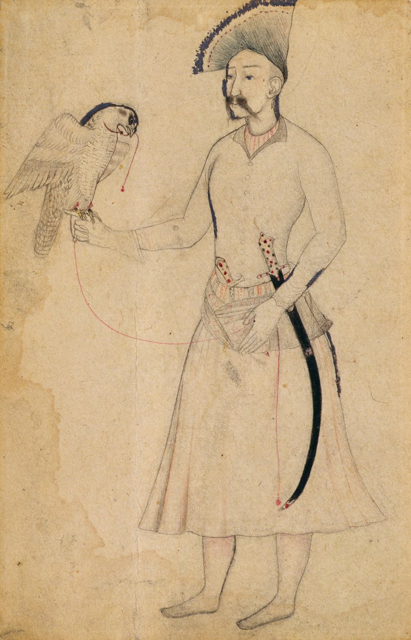 Shah Abbas I of Persia Holding a Falcon, after an Early 17th Century ...