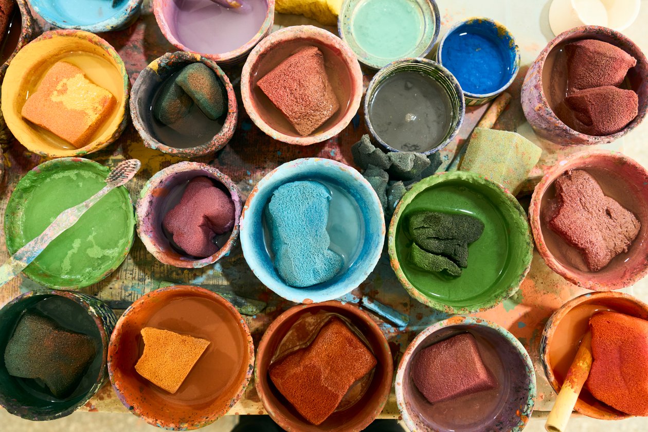 Details at a ceramic factory in Fez, Morocco by Ira Block