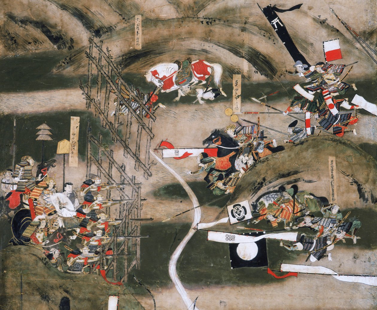 Screen of the Battle of Nagashino 1575, Osaka Castle Museum, 2005 (photo)