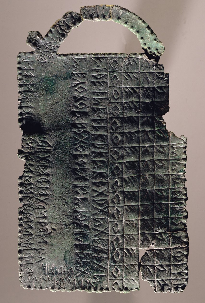 Plaque with Paleo-Venetian Alphabet Inscription by Iron Age