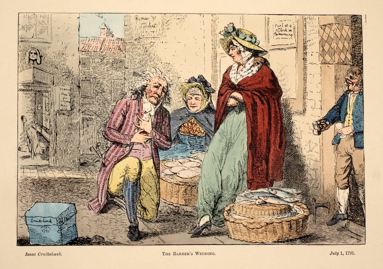 The Barbers Wedding by Isaac Robert Cruikshank