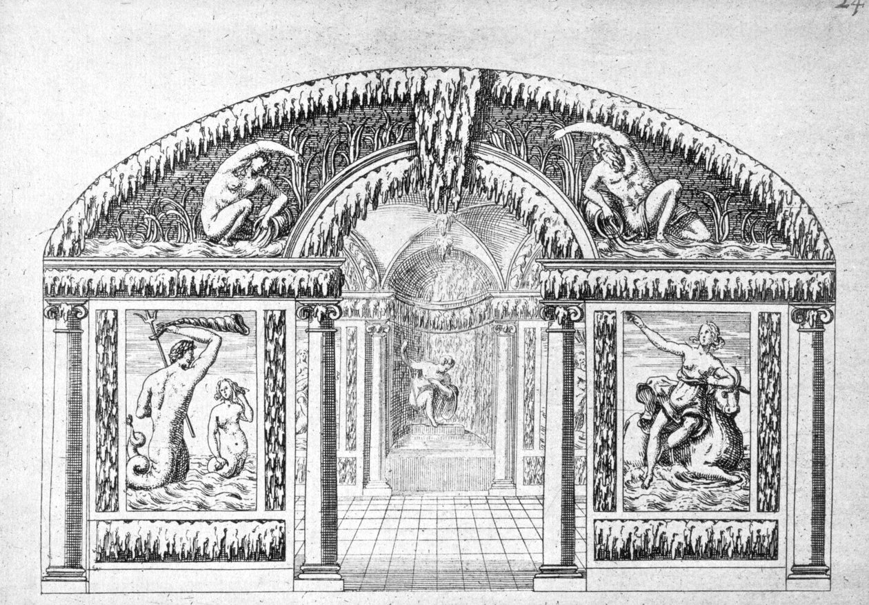 Grotto design from 'The Gardens of Wilton', published c.1645