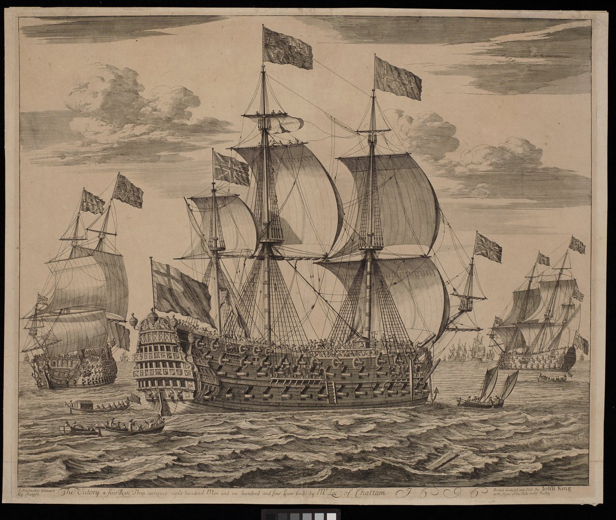 The Victory, a First Rate Ship Carrying Eight Hundred Men and One ...