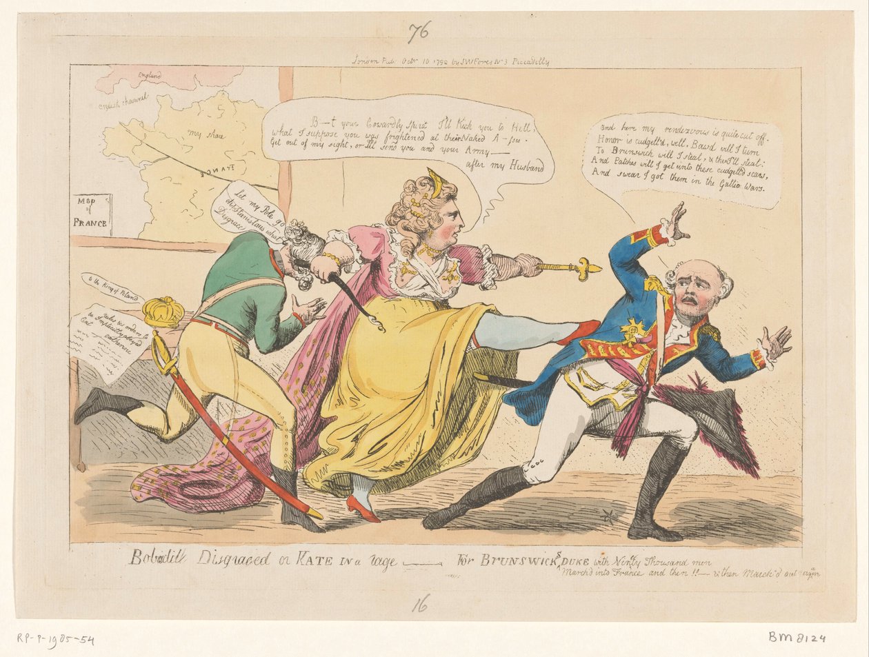 Caricature of Catherine II, 1792 by Isaac Cruikshank