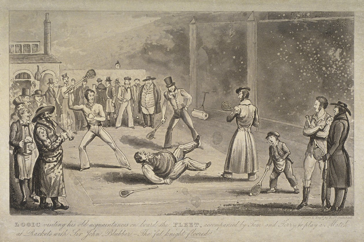 Illustration of a Scene at the Fleet Prison, from 'Life in London' by ...