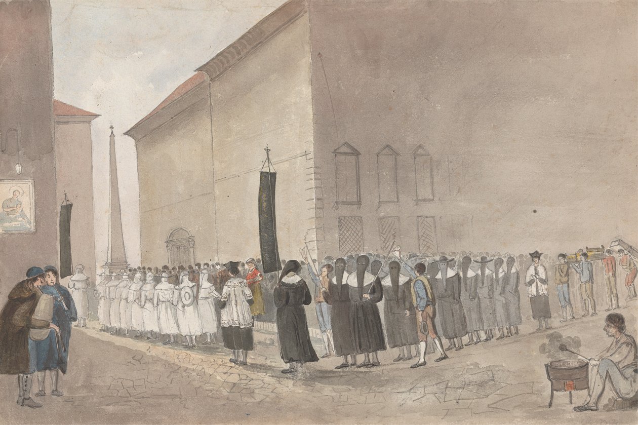 Funeral Procession at Rome by Isaac Weld: Fine art print