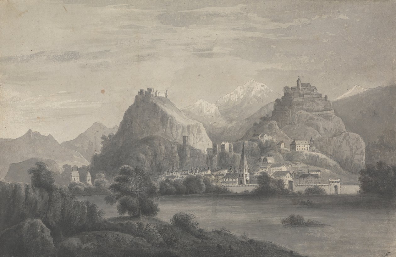 Sion (Switzerland) by Isaac Weld: Premium art reproduction