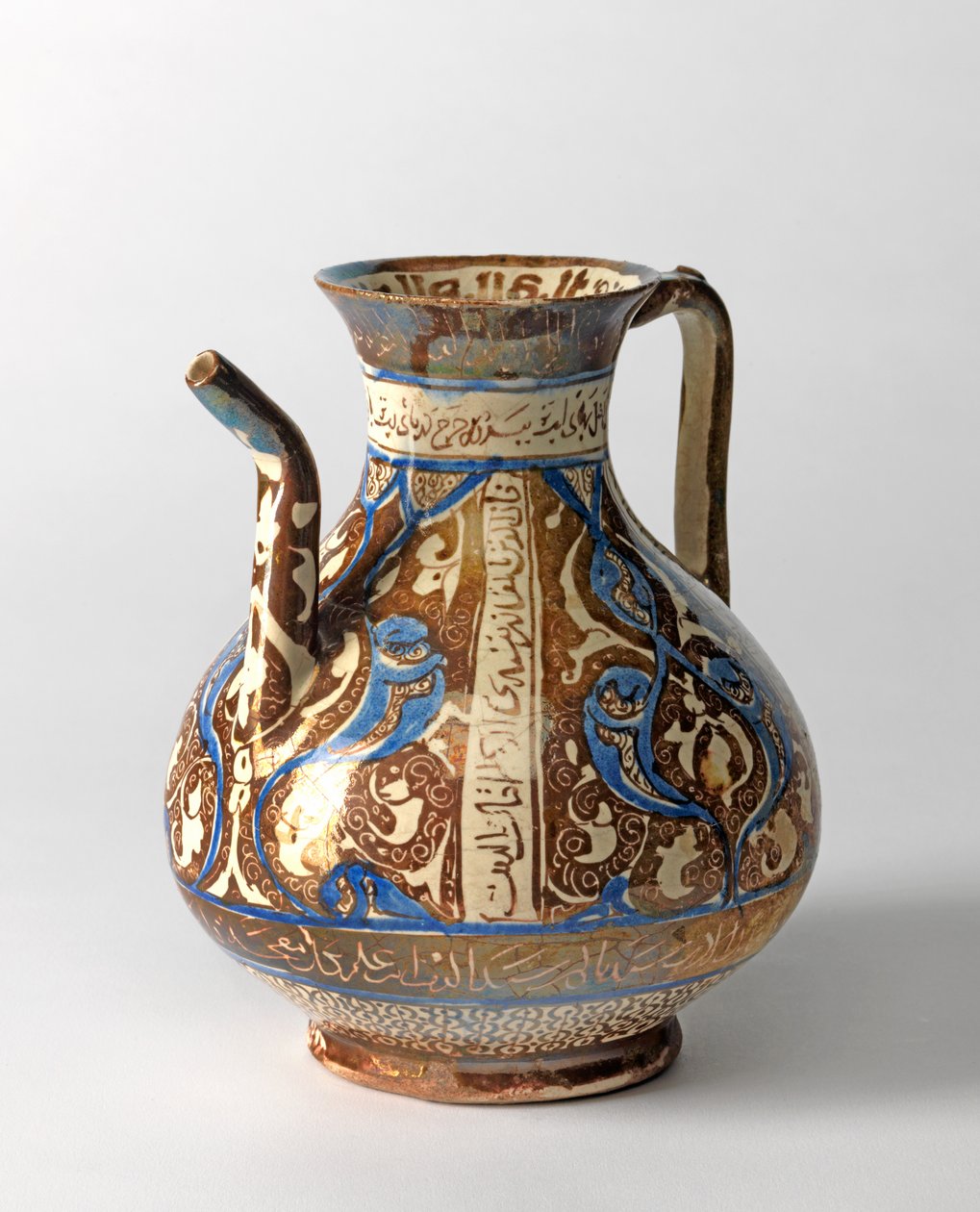 Fritware ewer, Seljuk by Islamic School: Fine art print