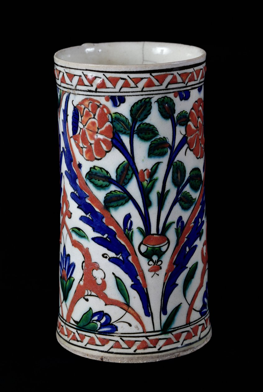 Pot with a floral decoration by Islamic School